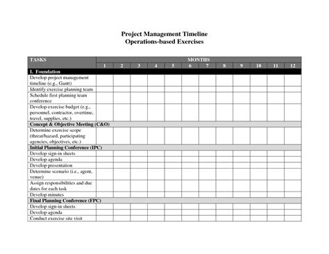 Project Management Timeline Templates Db Excel Com