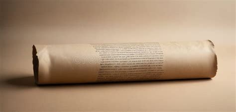 Ancient Scroll With Visible Text On A Beige Surface Stock Photo Image Of Script Classic