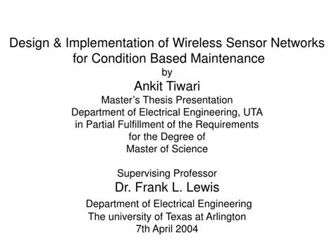 Ppt Design And Implementation Of Wireless Sensor Networks Powerpoint Presentation Id3669937
