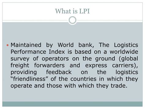 PPT LPI AND PAKISTAN PowerPoint Presentation Free Download ID 2838707