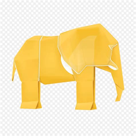 黄色卡通大象折纸PNG图片素材下载 图片编号8266900 PNG素材网