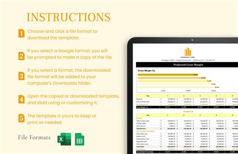 Projected Gross Margin Template In Excel Google Sheets Download Template Net