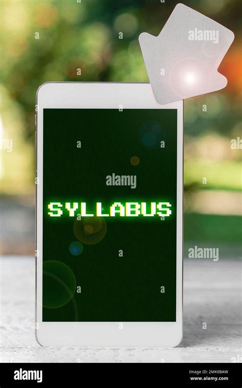 Sign Displaying Syllabus Business Concept A Summary Outline Of A Discourse Treatise Or Of