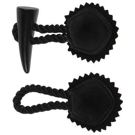 Heanujj Sew On Horn Toggle Buttons Coat Button Black Fastener Daily Use