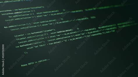 Hacker Source Code Typing And Scrolling Down Computer Screen Terminal
