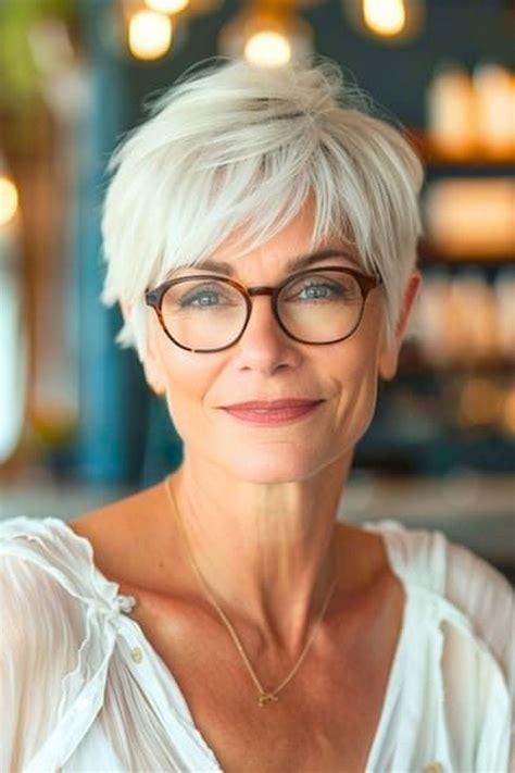Pixie Cuts For Gray Hair And Glasses Over 50 Artofit