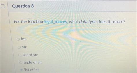 Solved For The Function Displayinstruct What Does It