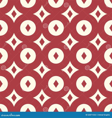 Red Retro Seamless Pattern Stock Vector Illustration Of Paper
