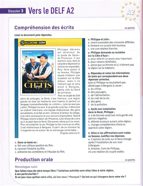 Delf A2 Sample Test Papers Exampless Papers