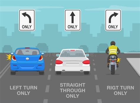 United States Road Signs Meaning Go Straight Right Turn Only And Left