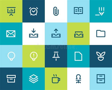 Science Scientific Activityelements Minimal Thin Line Web Icon Set Stock Vector