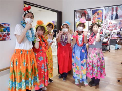 夏まつり ハワイアン集合 洗心園