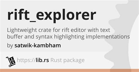 Rift Explorer Rust Text Editor Lib Rs