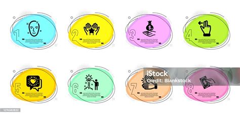 지불 돈 소득 돈과 박수 손 아이콘 세트 순위 크리에이티브 아이디어 및 터치 스크린 제스처 징후 벡터 Championship에