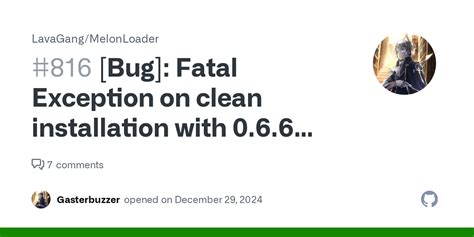Bug Fatal Exception On Clean Installation With 066 And Above · Issue 816 · Lavagang