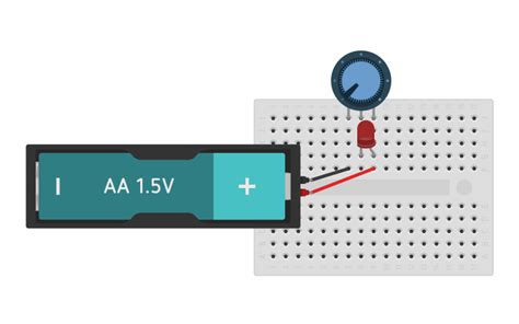 Circuit Design 電位器控制led亮度 Tinkercad