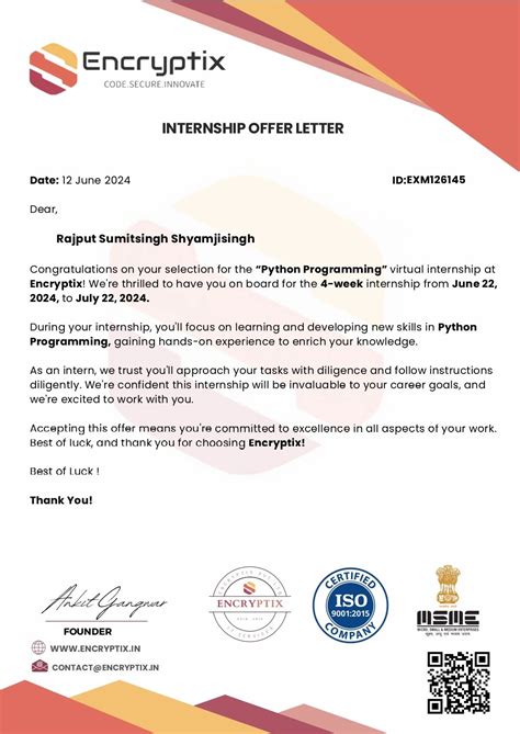 Sumit Rajput On Linkedin Internship Pythonprogramming Encryptix