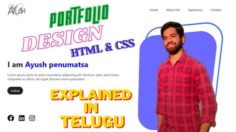 portfolio webpage design in telugu best coding projects in telugu