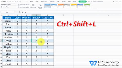 five must have filter skills using keyboard in wps office excel wps