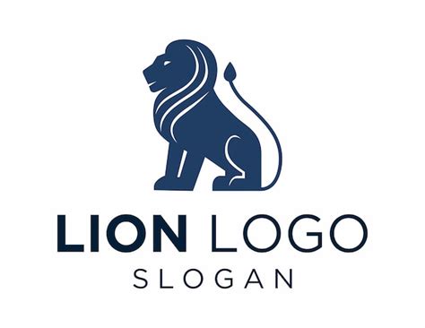 사자 로고 디자인 프리미엄 벡터