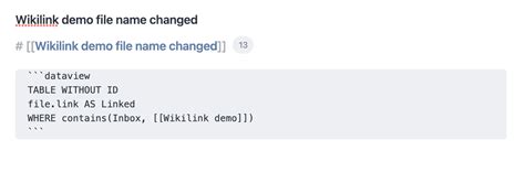 Wikilinks Not Updated On File Rename When Part Of A Dataview Query Help Obsidian Forum