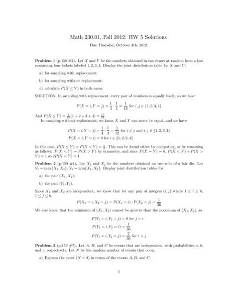 Math 23001 Fall 2012 Hw 5 Solutions