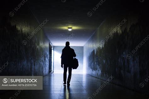 Pedestrian Using Underpass Superstock