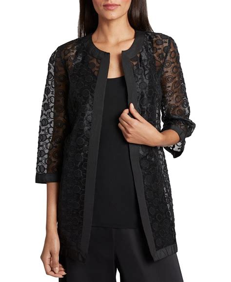 Tahari Asl Organza Jacket Macys