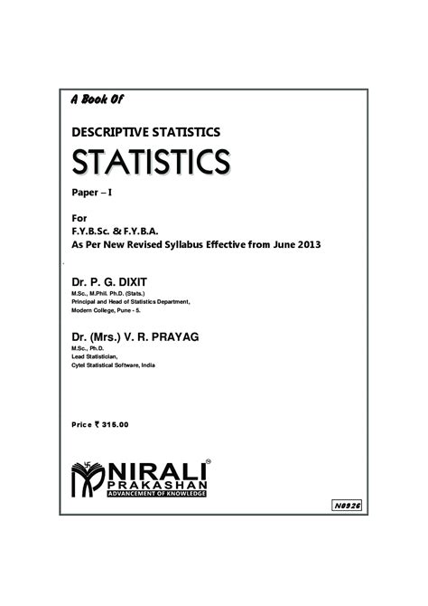 Download Descriptive Statistics Paper I Ebook Pdf Online 2020