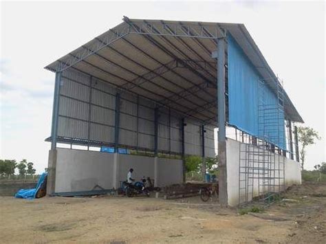 Blue Colour Sheet Steel Shed Fabrication Work Tamilnadu Id 12833404633