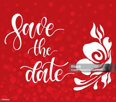 날짜 엽서를 저장 합니다 웨딩 구입니다 에 로즈와 함께 서 예 요소를 웨딩 초대장 카드 배너 또는 포스터 그래픽 디자인에 대 한 빨간색 배경 질감 벡터 글자입니다 0명에