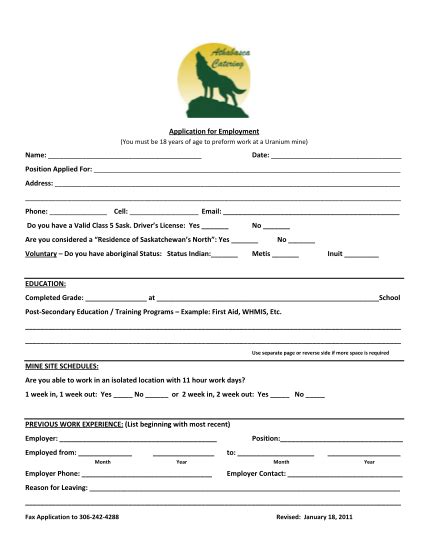 20 Application Template Doc Free To Edit Download Print CocoDoc