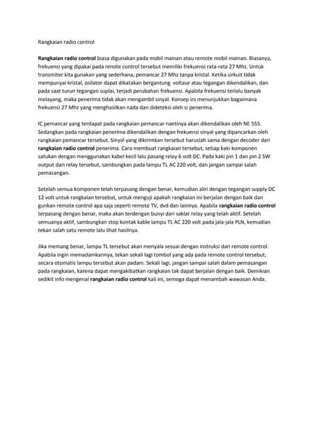 Rangkaian Radio Kontrol Pdf