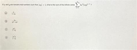 Solved If X And Y Are Nonzero Real Numbers Such That Xy