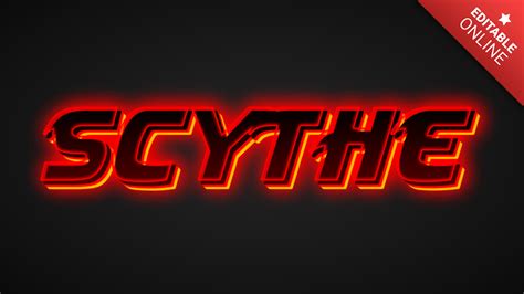 Scythe Fire Font Text Effect Generator
