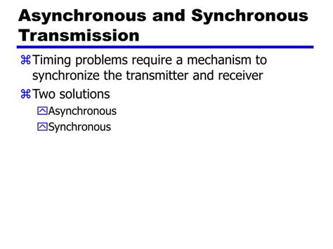 PPT Asynchronous And Synchronous Transmission PowerPoint Presentation ID