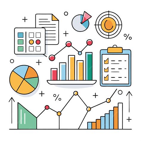Premium Vector Statistics Icon Collection Vector And Illustration Containing Graph
