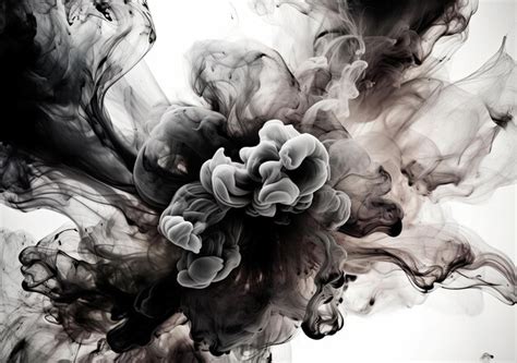 Premium Ai Image Black Liquid Ink Texture Cloud
