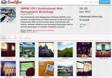 Eventifier Aggregating Amplified Event Content Uk Web Focus Brian