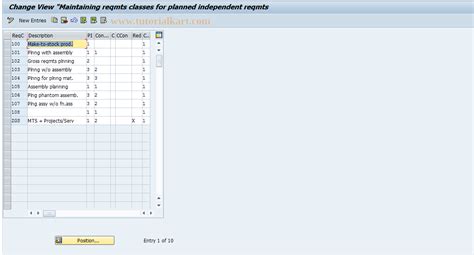 Ompo Sap Tcode Maintain Requirements Classes