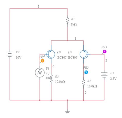 Copy Of Voltage Comparator With Pnp Transistor Multisim Live