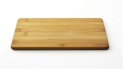 Light Brown Rectangular Bamboo Board On White Background Stock Illustration Illustration Of