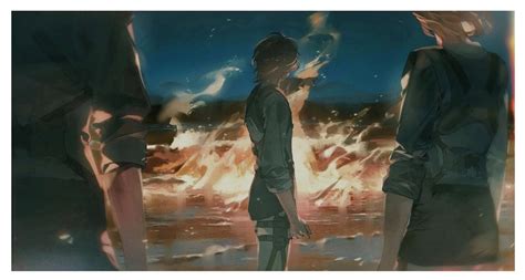 Mikasa Ackerman Eren Yeager And Armin Arlert Shingeki No Kyojin Drawn By Kiyoshi St Danbooru