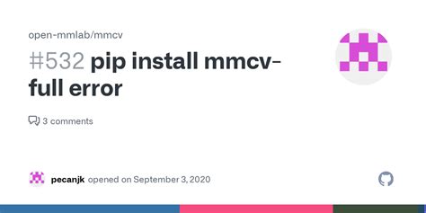 Pip Install Mmcv Full Error · Issue 532 · Open Mmlabmmcv · Github