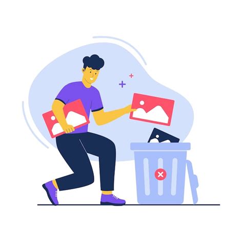 Premium Vector Delete Image File Concept Illustration