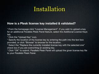 Plesk Training Level PPT