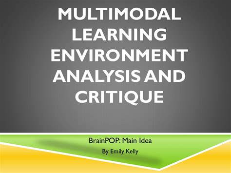 Multimodal PowerPoint MultiModal Learning Environments