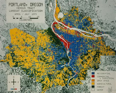 Land Use Map Of Portland Oregon Stock Image E7500002 Science