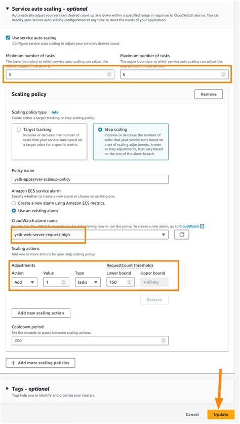 proactive scaling of amazon ecs services using amazon ecs service