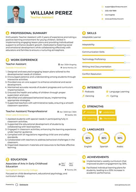 10 Teacher Assistant Resume Samples And Templates For 2026
